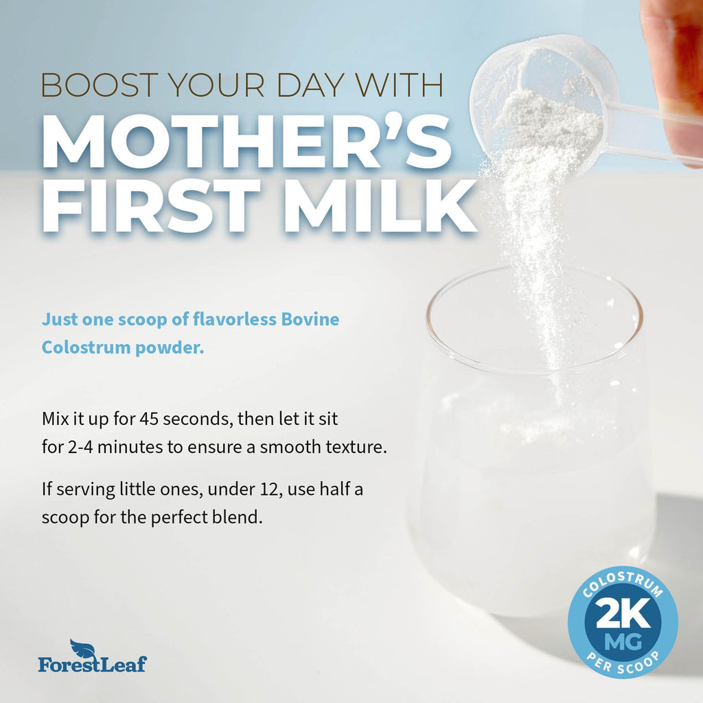 Colostrum powder for active lifestyles