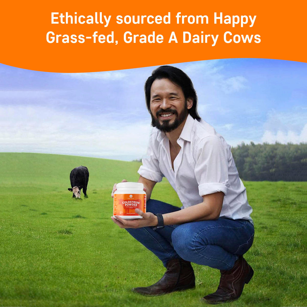 Colostrum powder for digestive comfort