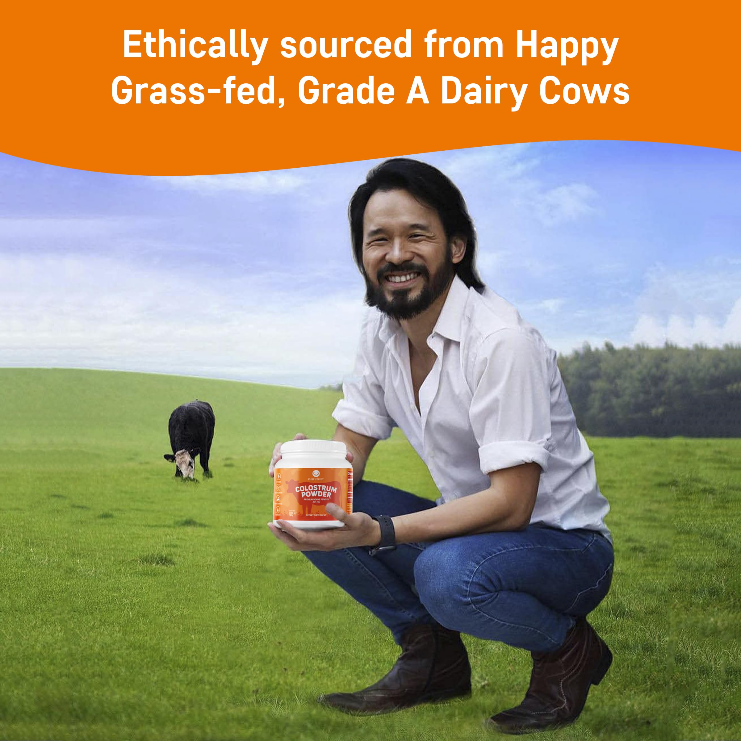 Colostrum powder for digestive comfort