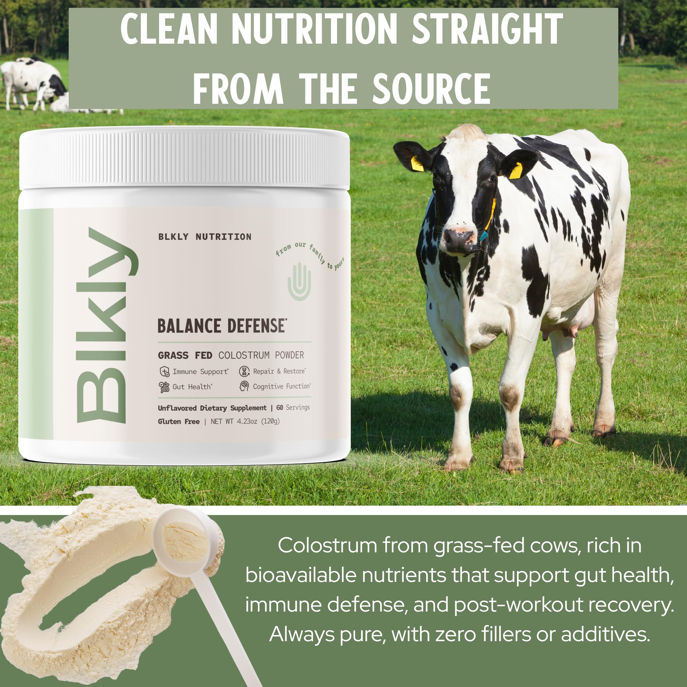 Colostrum powder for enhanced athletic performance