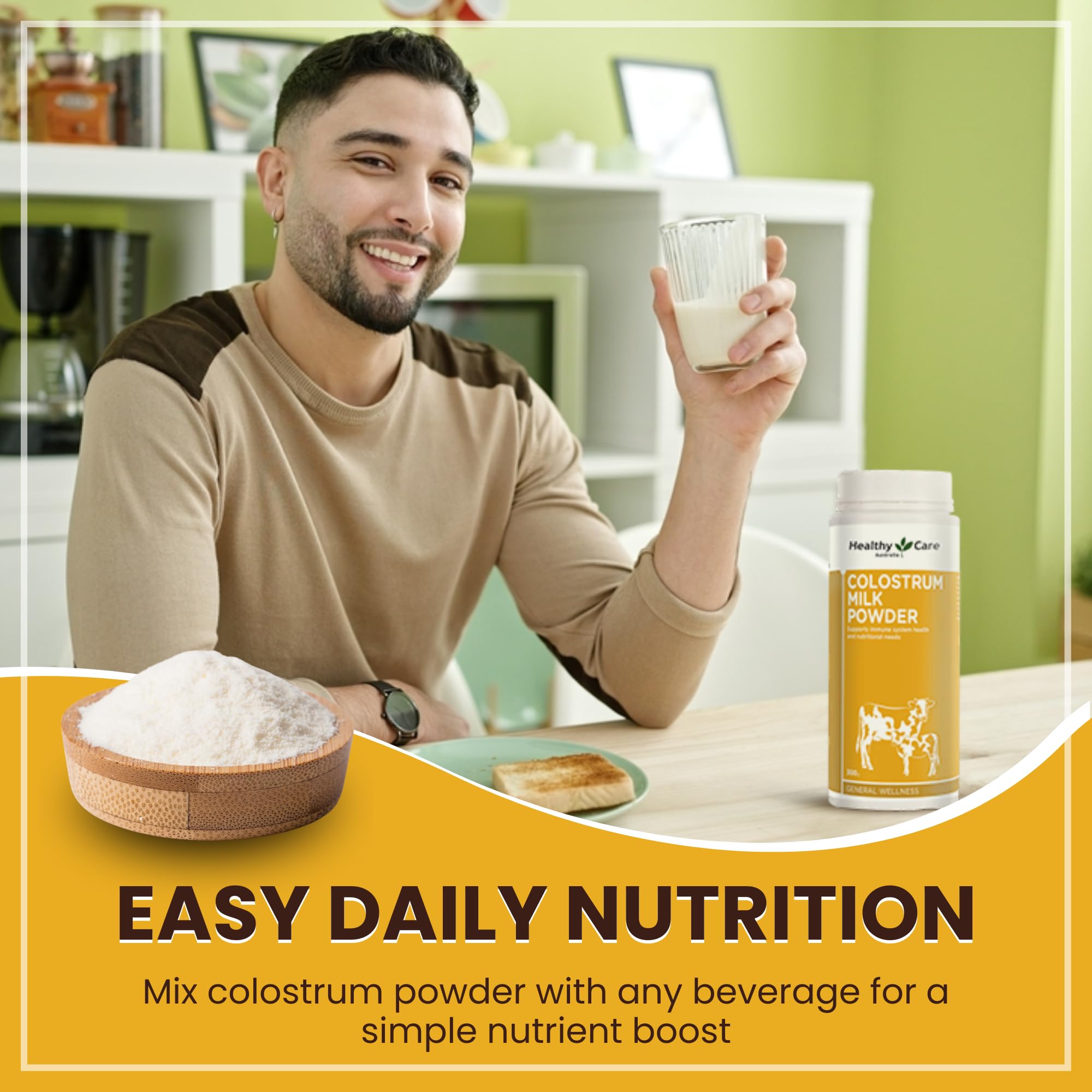 Colostrum powder for immune health