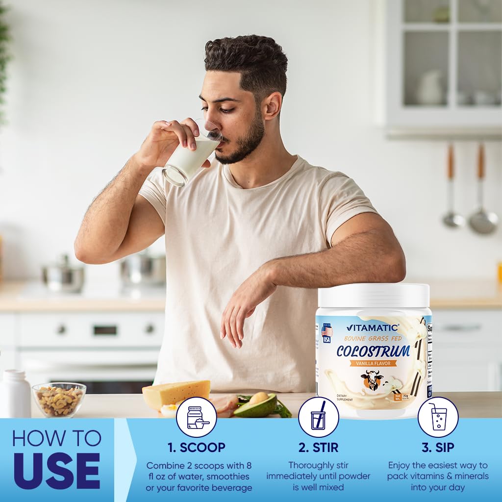 Colostrum powder for skin health