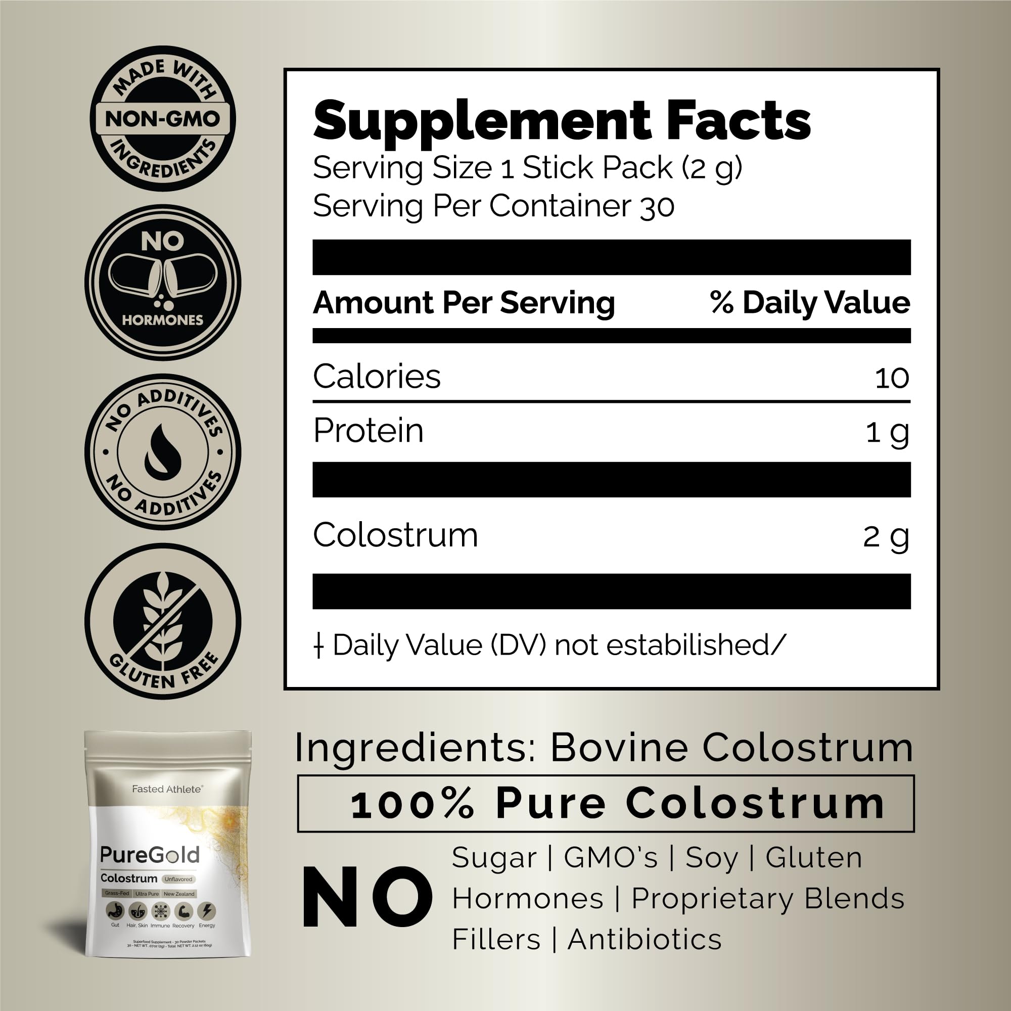 Colostrum supplement for daily health