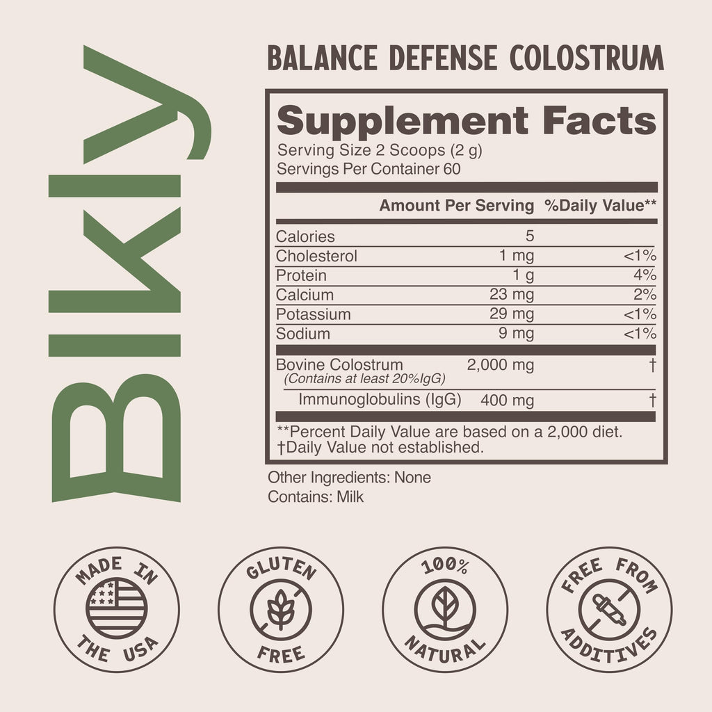 Colostrum supplement for healthy gut flora