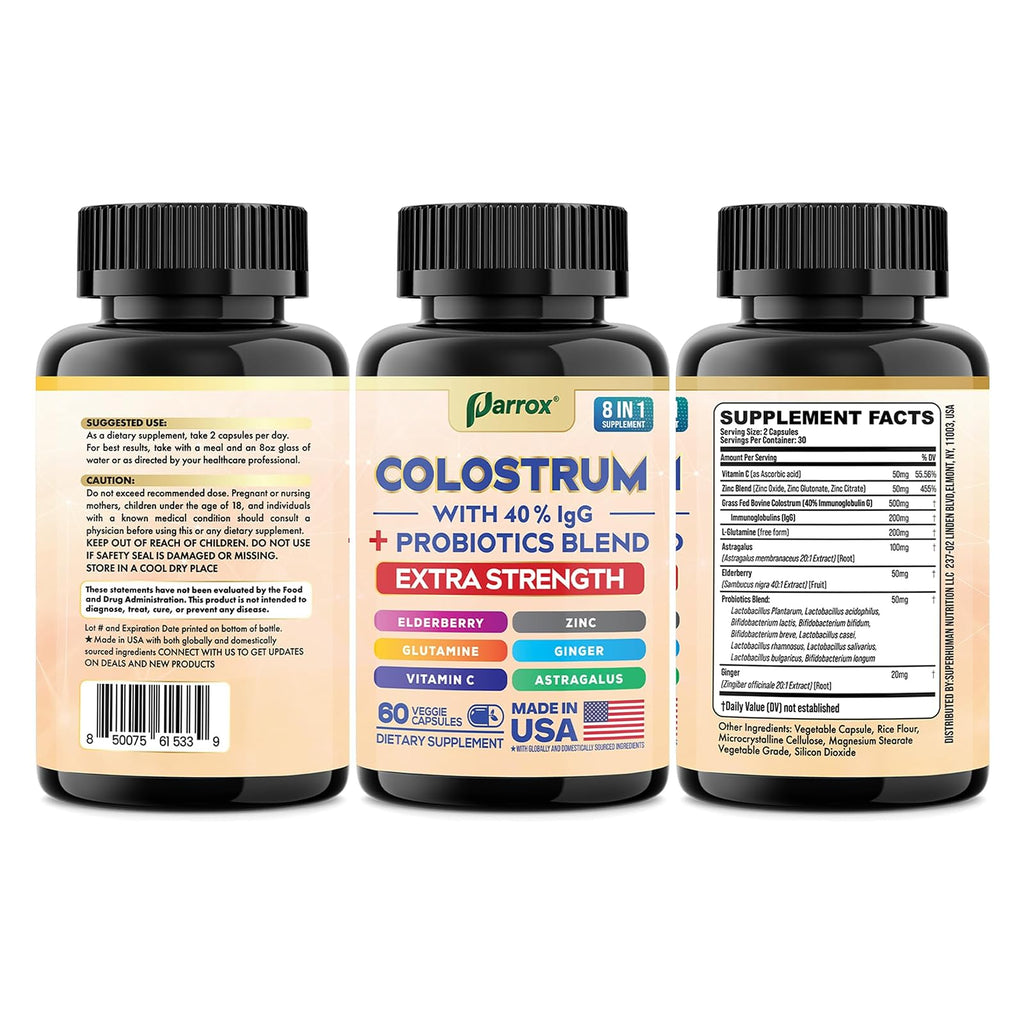 Colostrum supplement for overall well-being
