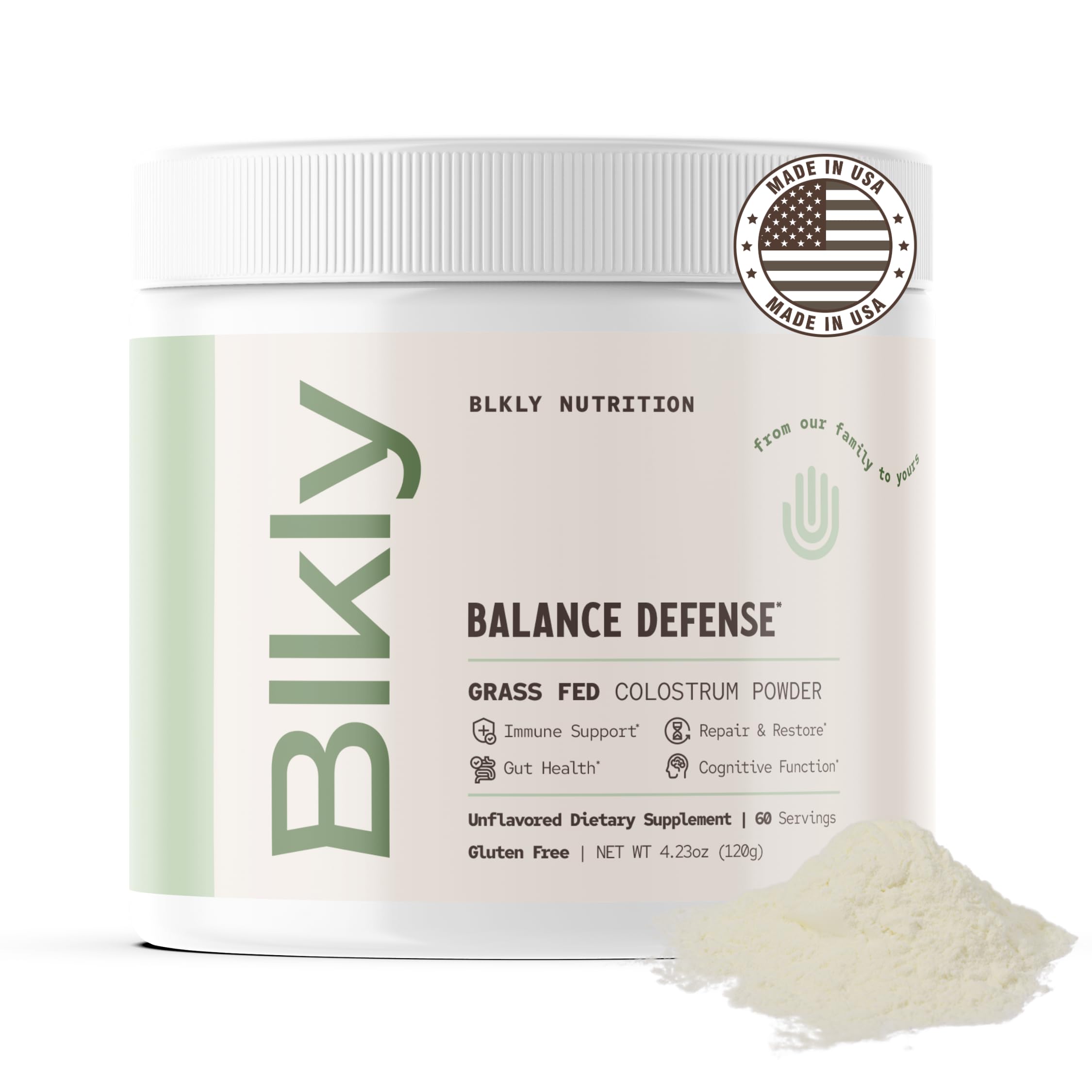 Colostrum supplement powder for gut health