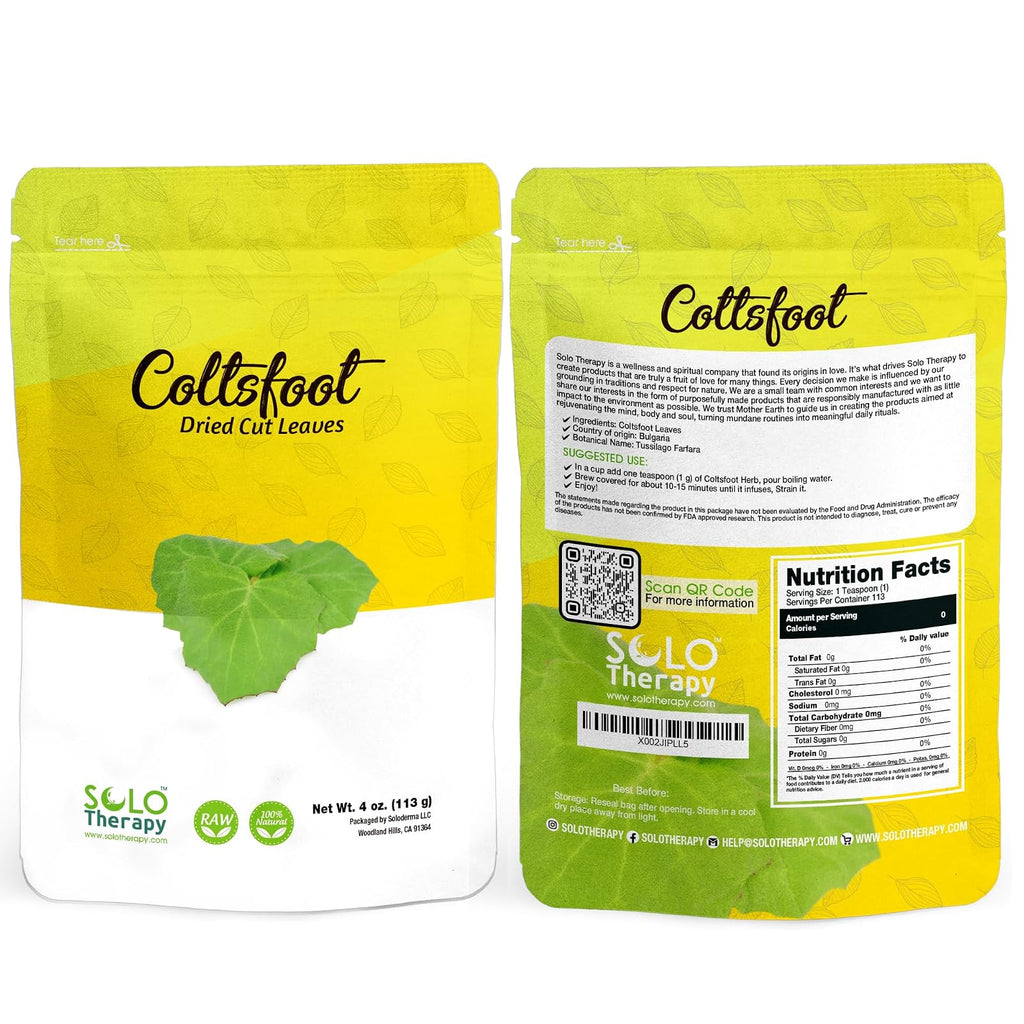 coltsfoot dried leaves herbal tea