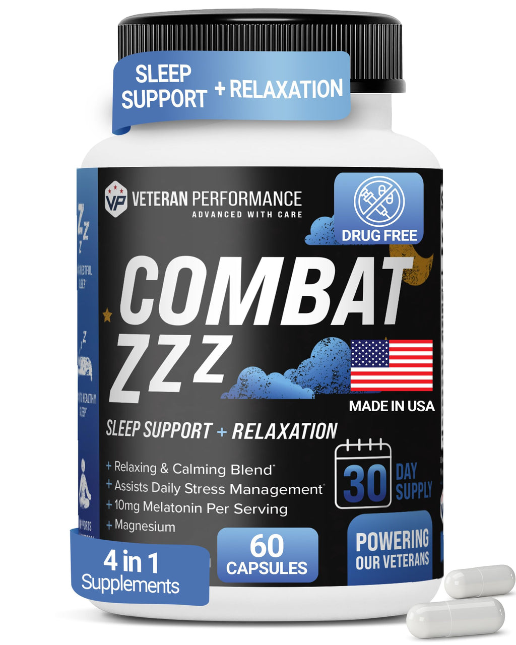 Combat ZZZ sleep aid capsules