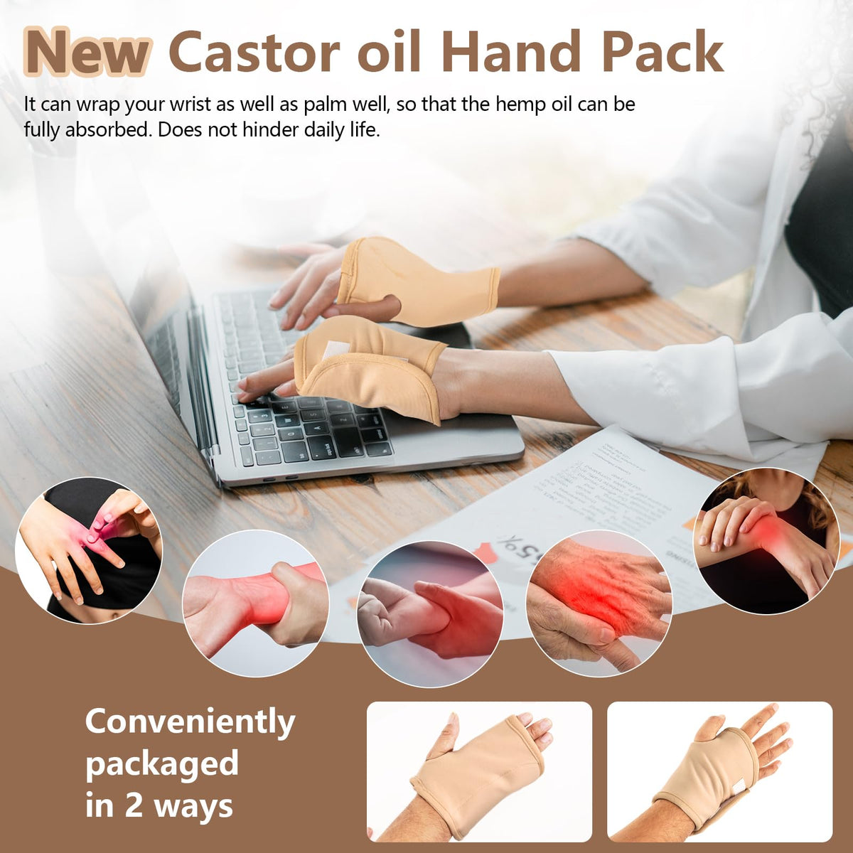 Comfortable castor oil wrap