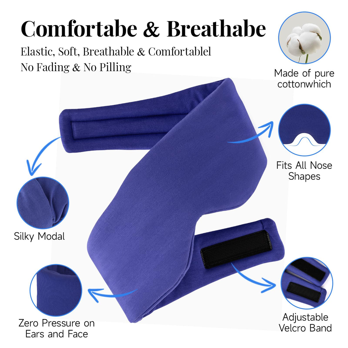 comfortable cotton eye mask for relaxation