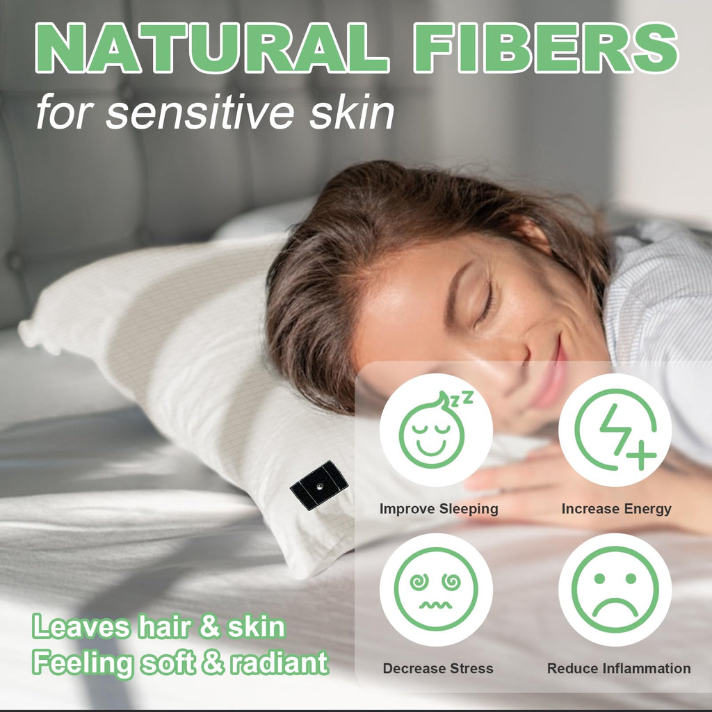 Comfortable grounding pillowcase for better sleep