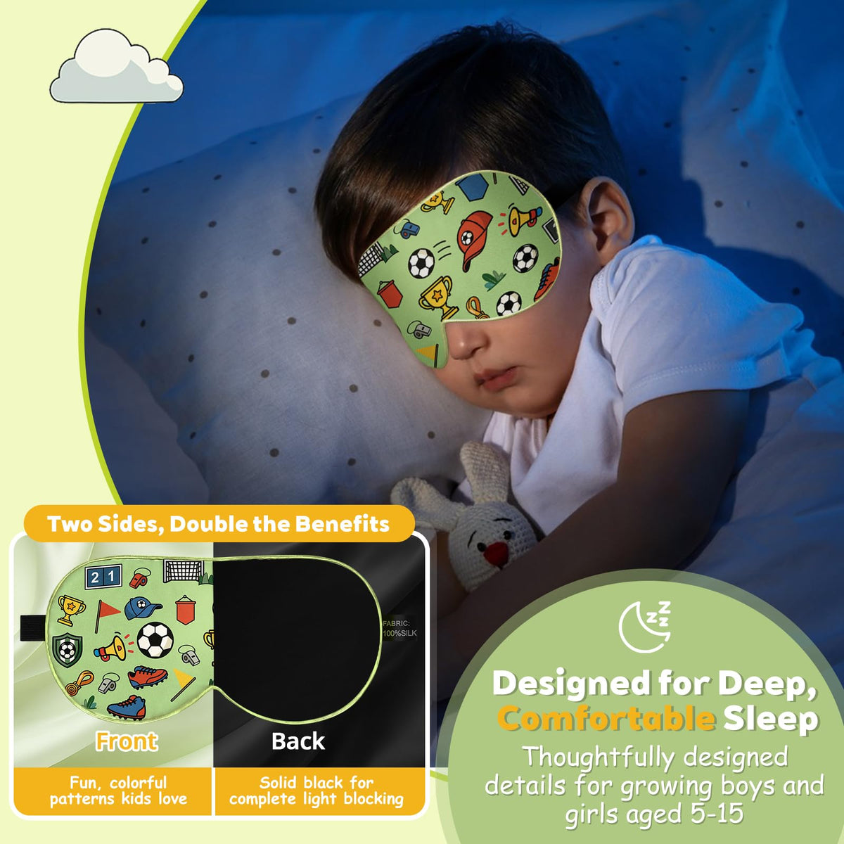 comfortable kids sleep mask for better sleep