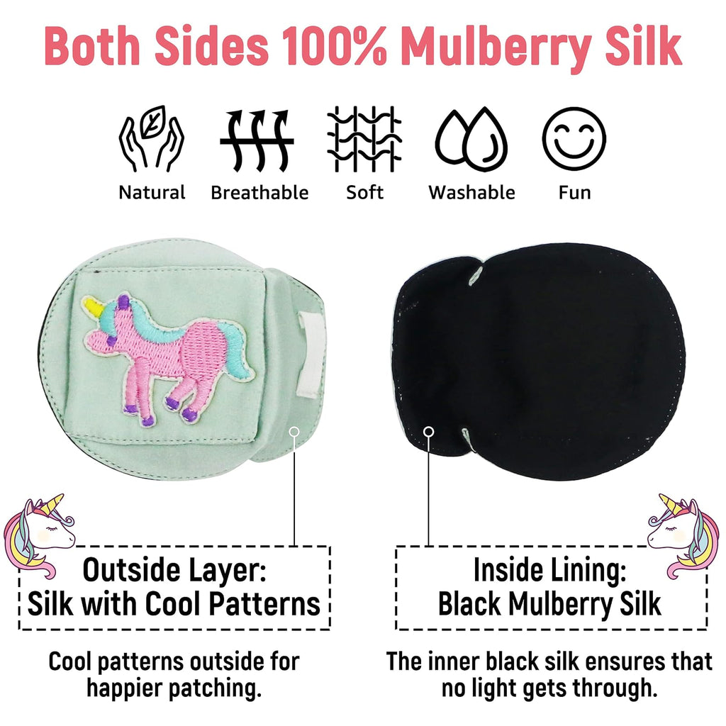 comfortable silk eye patch for children