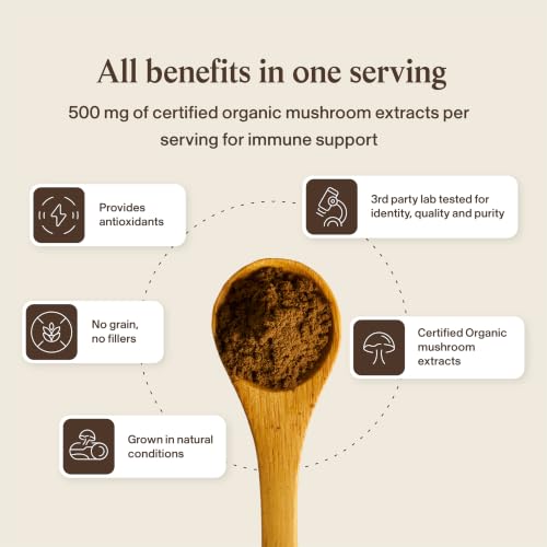 comforting drink with organic mushrooms
