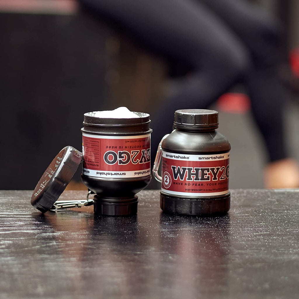 compact whey protein container design