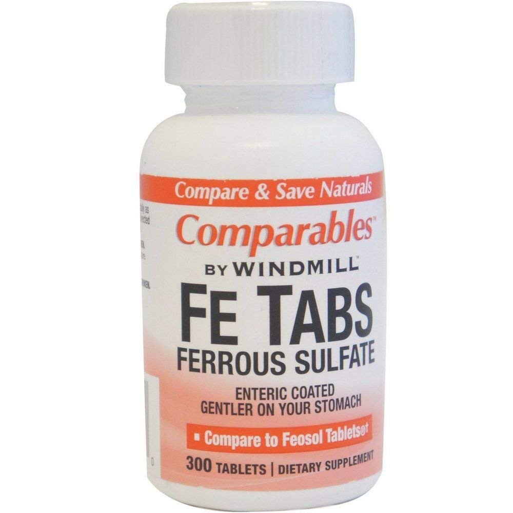 Comparables Ferrous Sulfate iron supplement for women