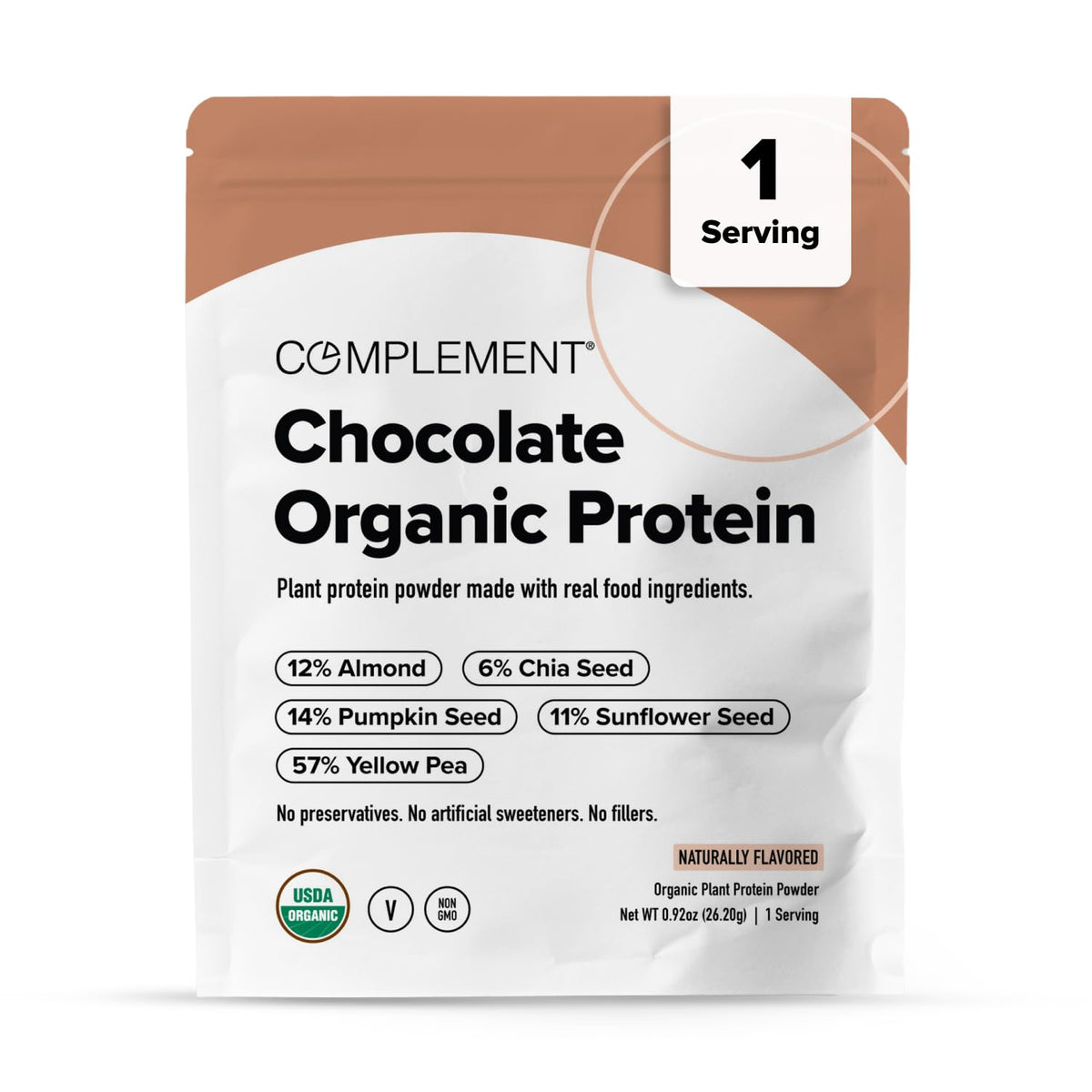 Complement vegan chocolate protein powder