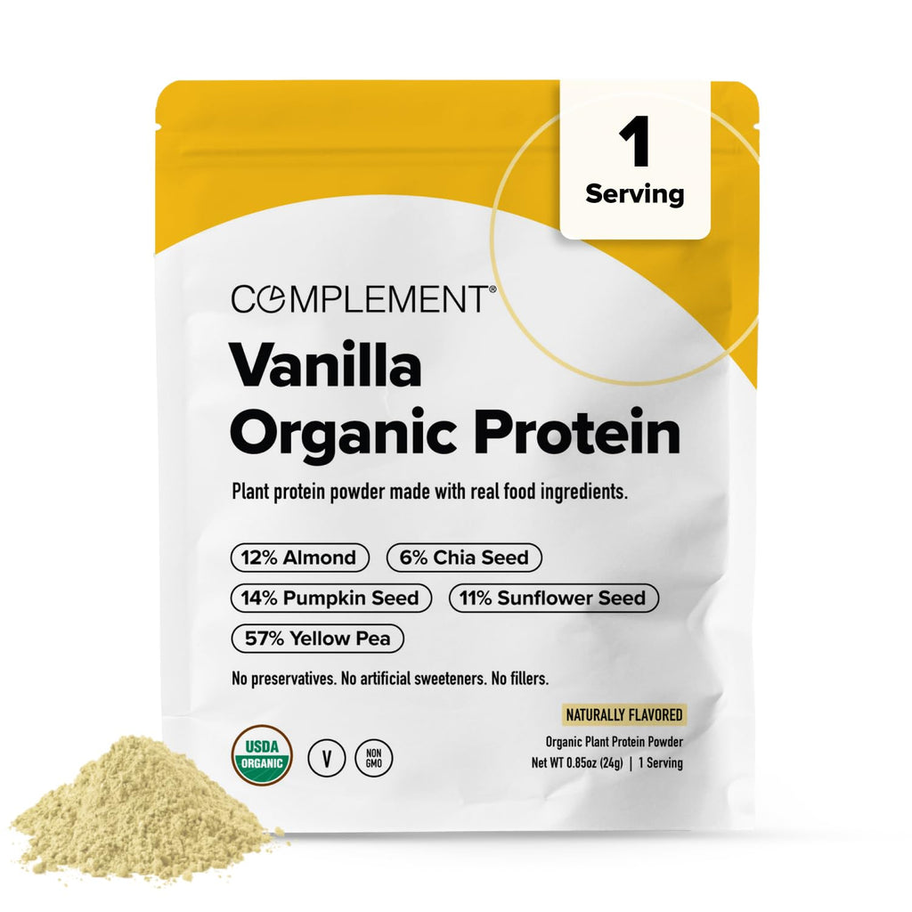 Complement vegan vanilla protein powder