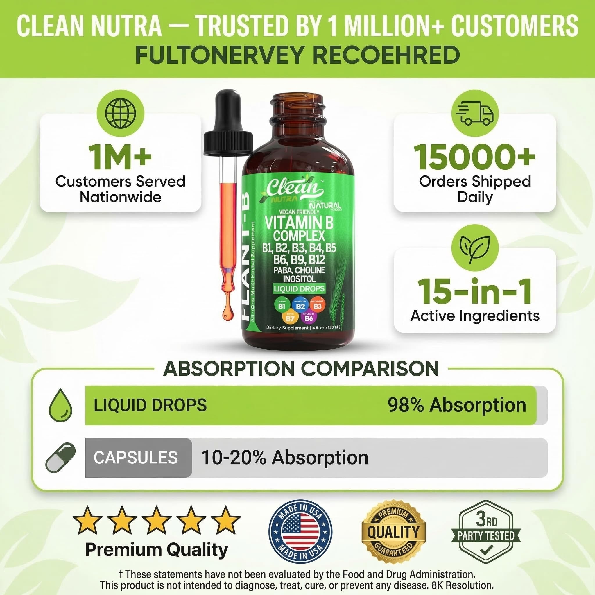 Complete B vitamin liquid formula