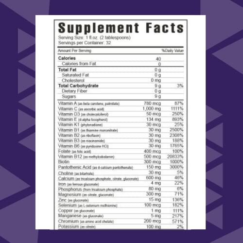 complete blended vitamin formula