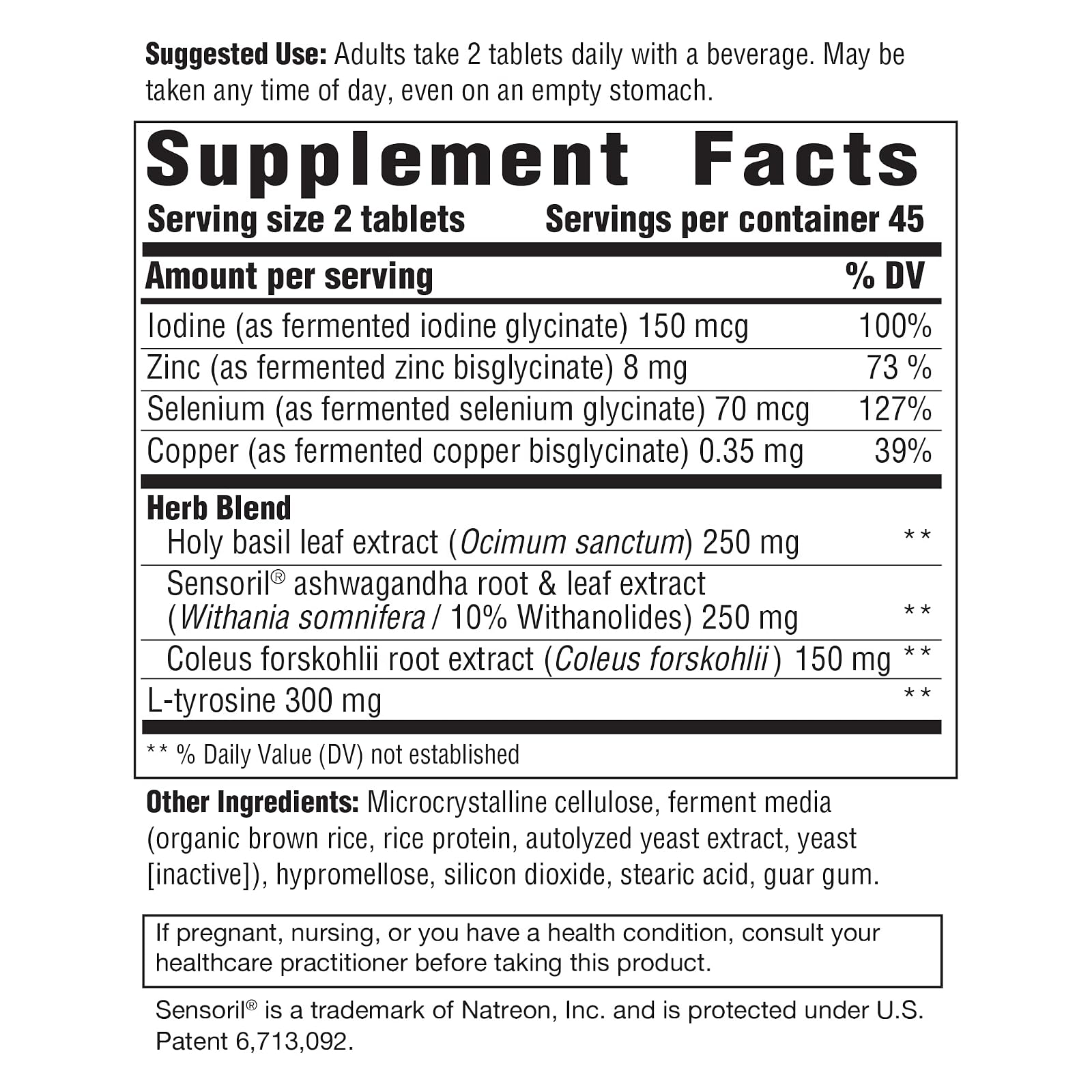 Complete care thyroid formula tablets