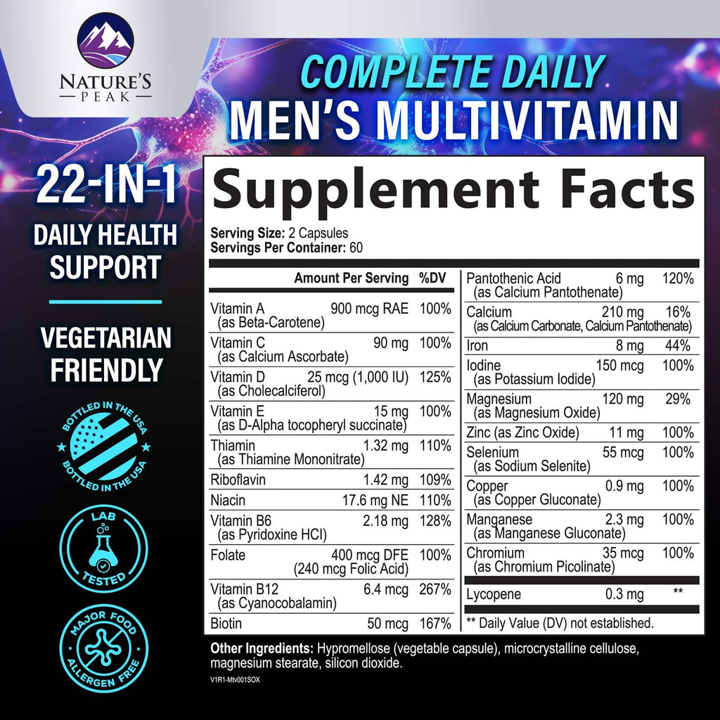 complete daily multivitamin for men