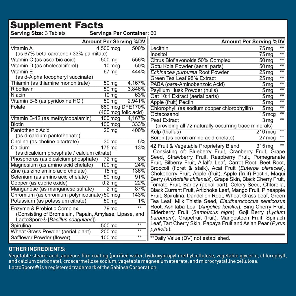 complete multivitamin for active lifestyles