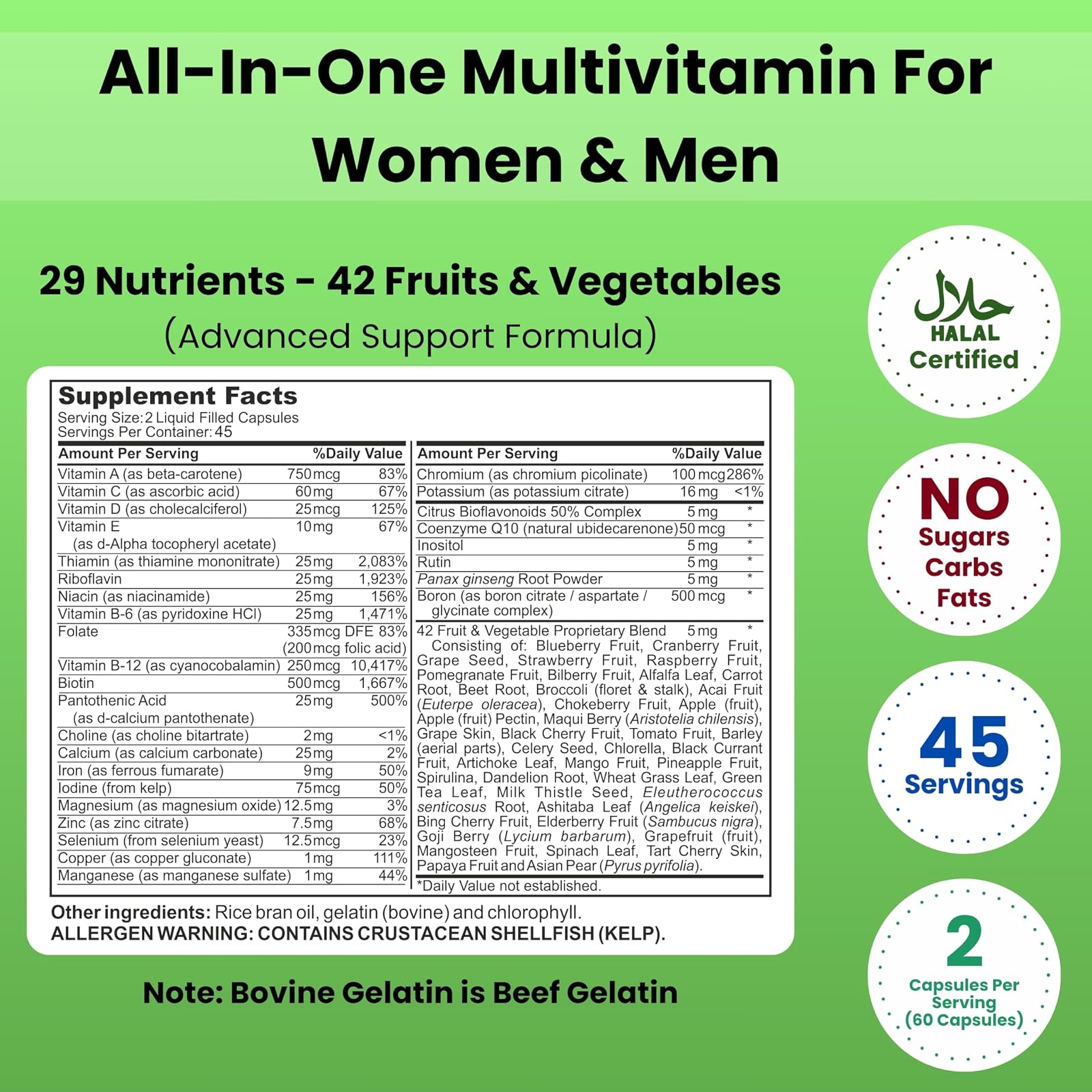 complete multivitamin for women and men
