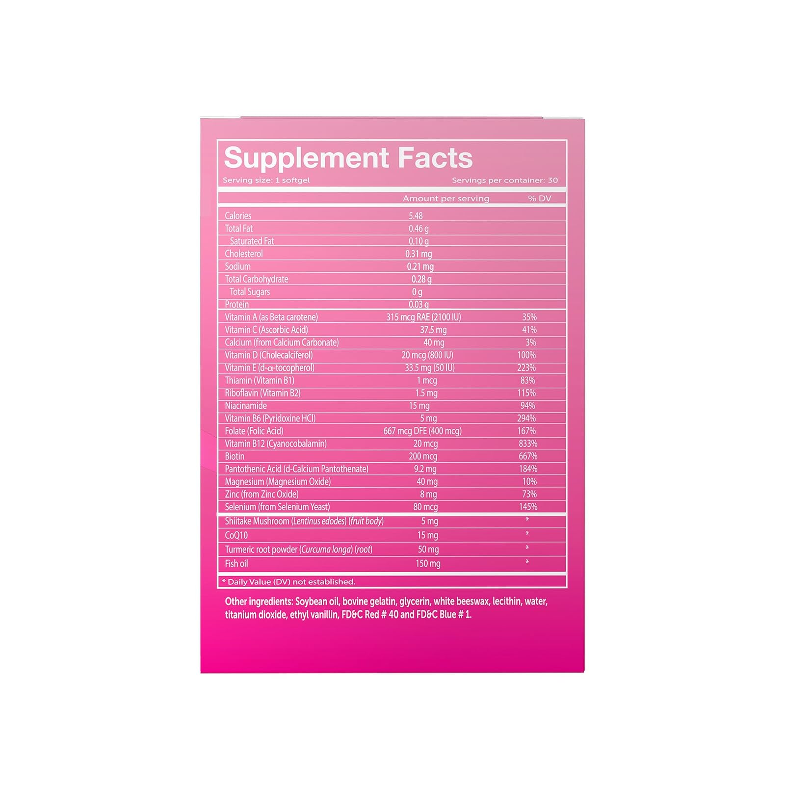 Complete multivitamin formula for vitality