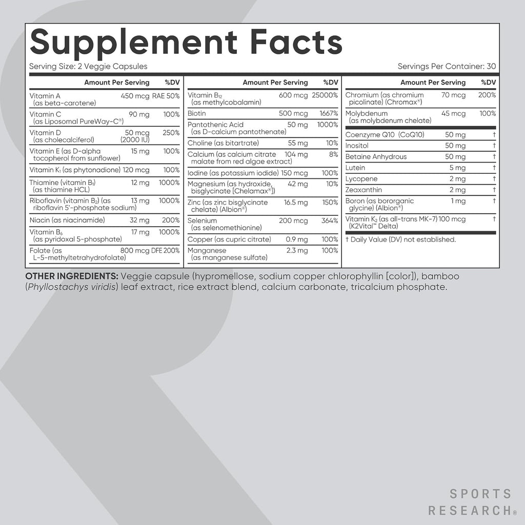 Complete multivitamin support for men and women