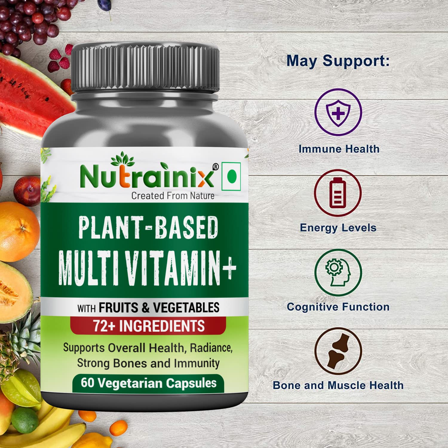 Complete multivitamin support with Nutrainix capsules