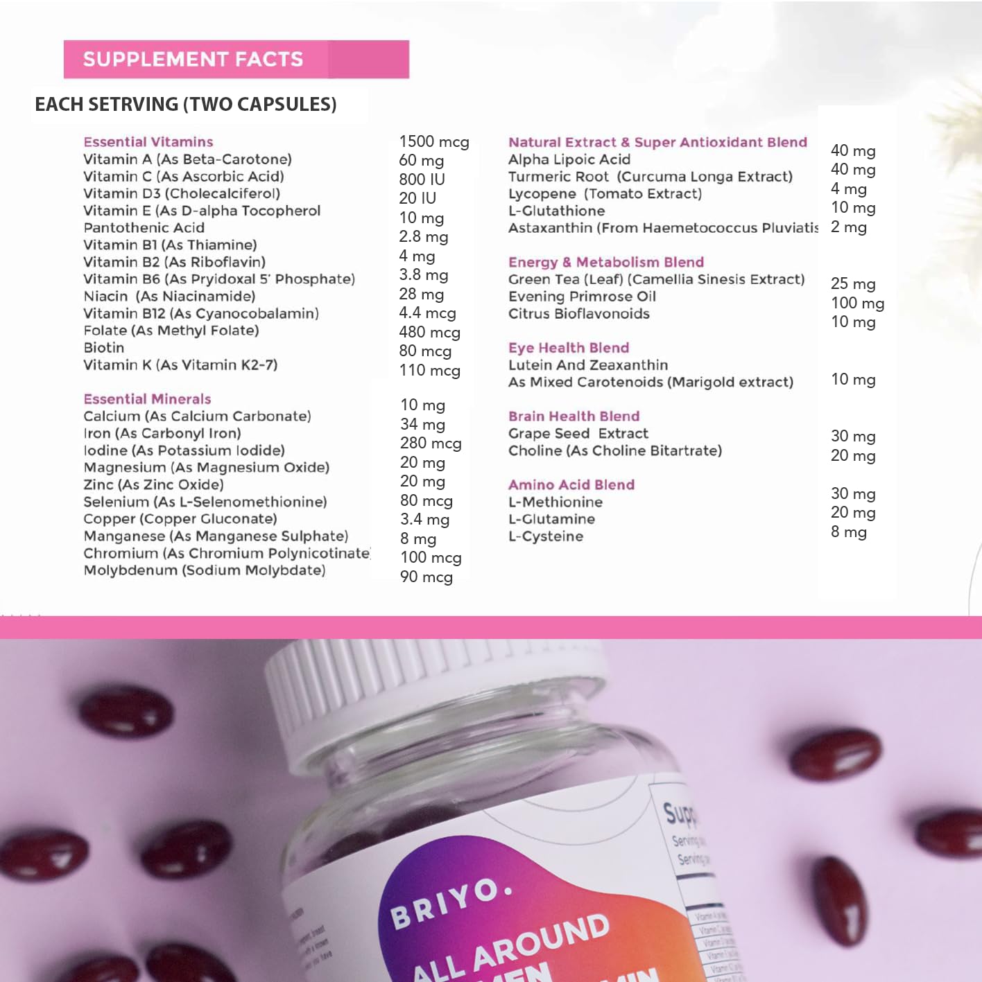 complete nutrition for active women