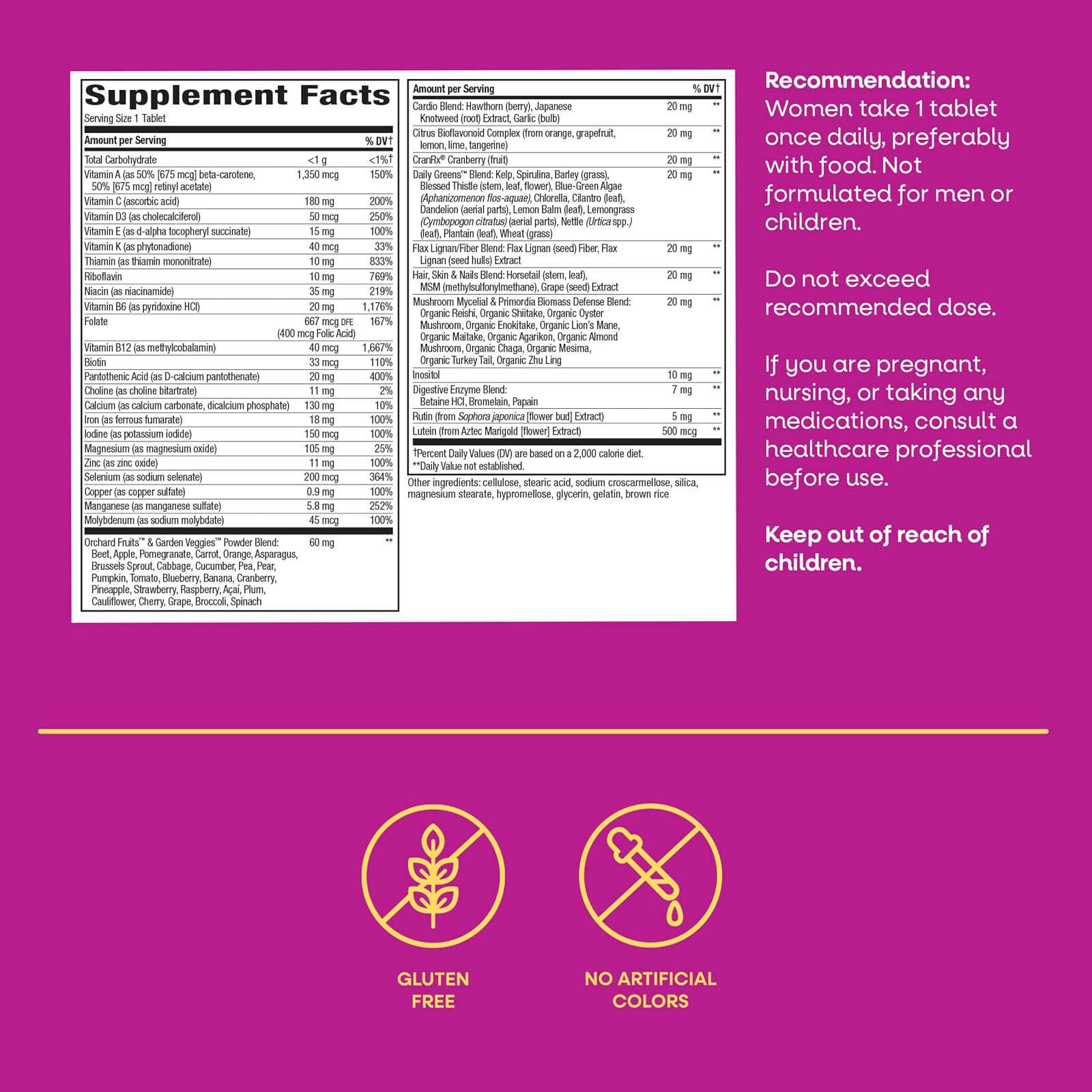 complete nutrition multivitamin for women