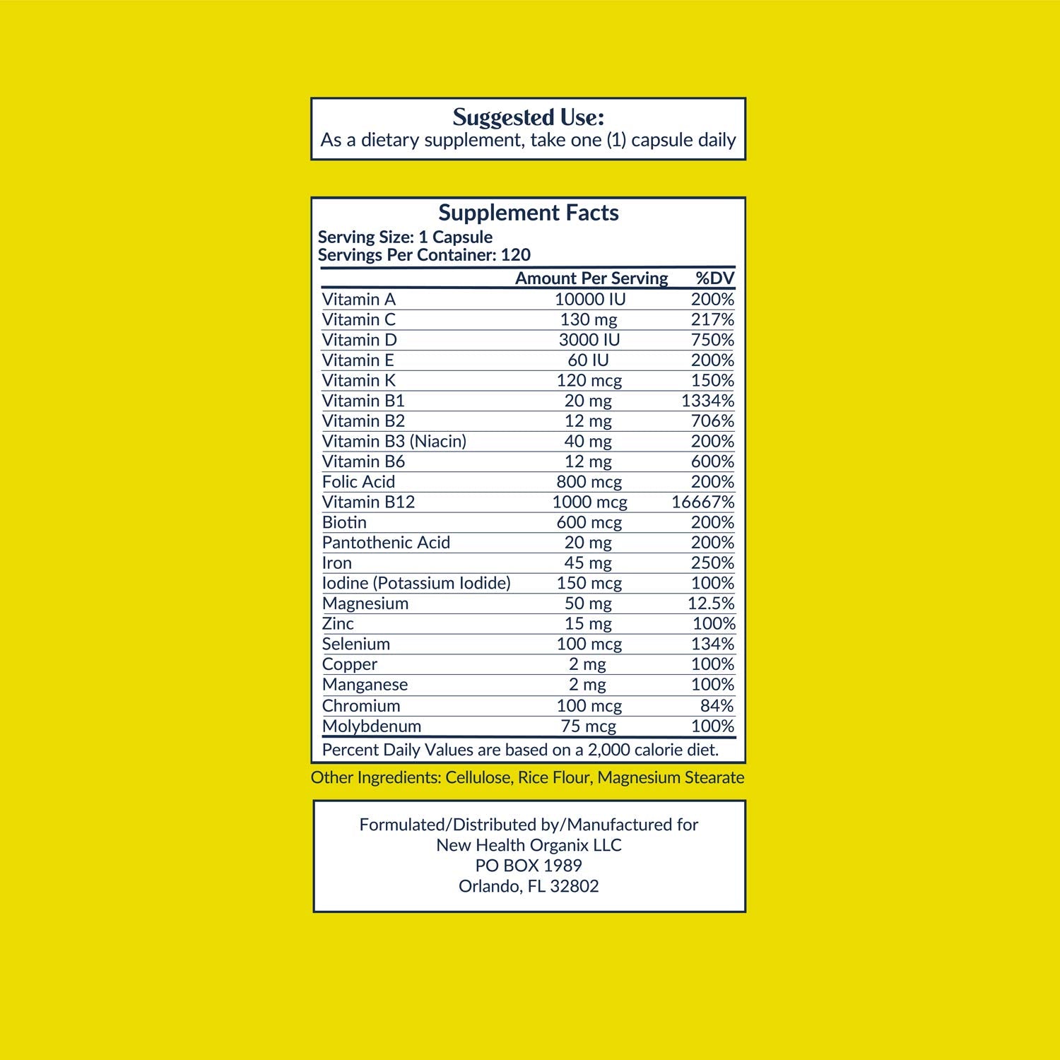 Complete nutrition with bariatric vitamins