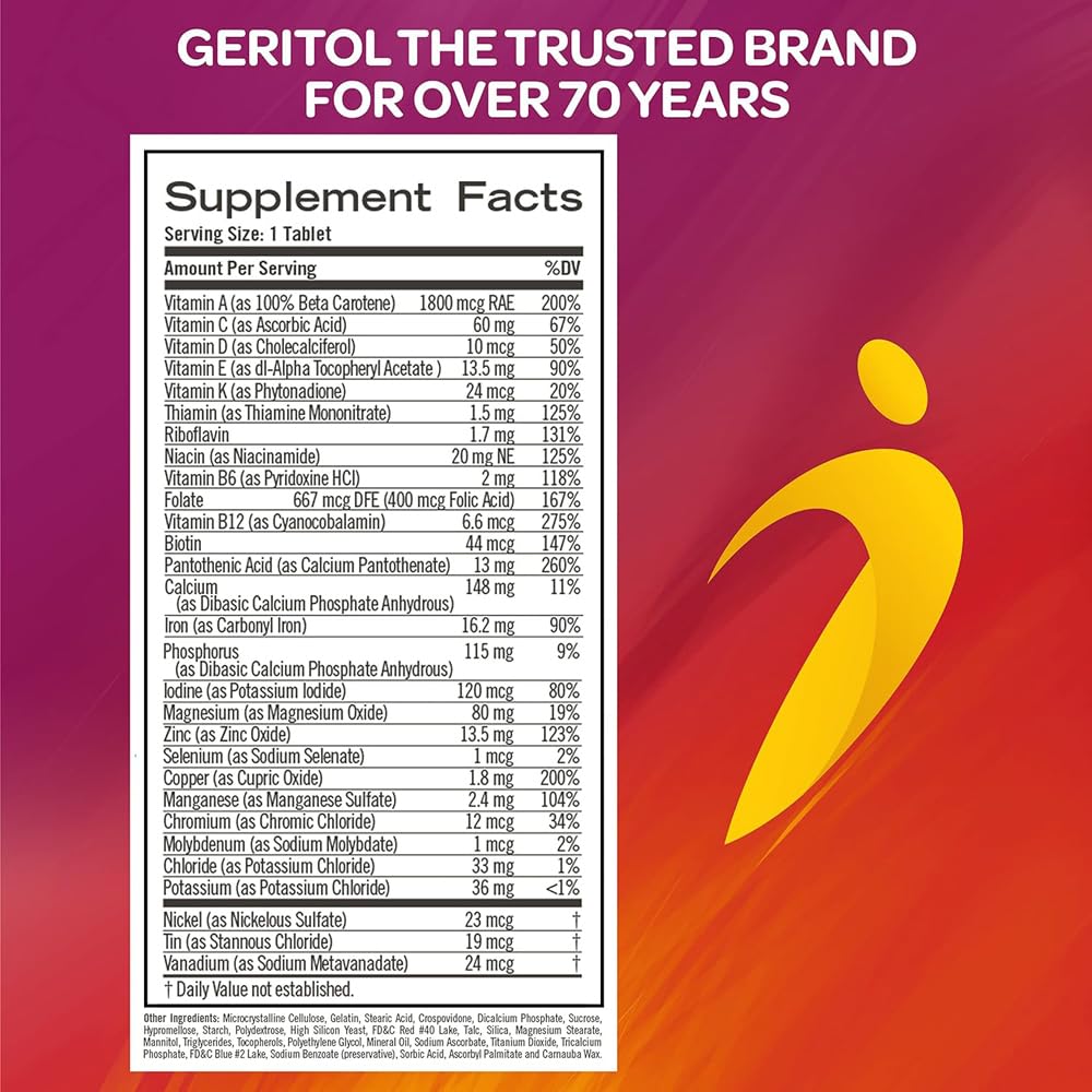 complete nutrition with Geritol tablets