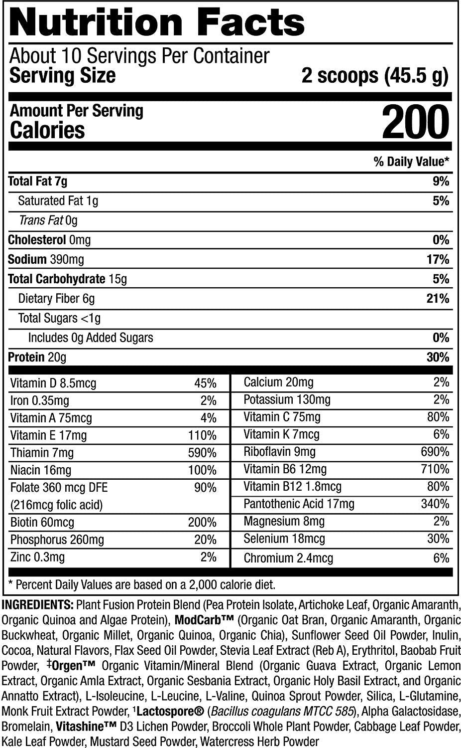 complete plant protein nutrition blend