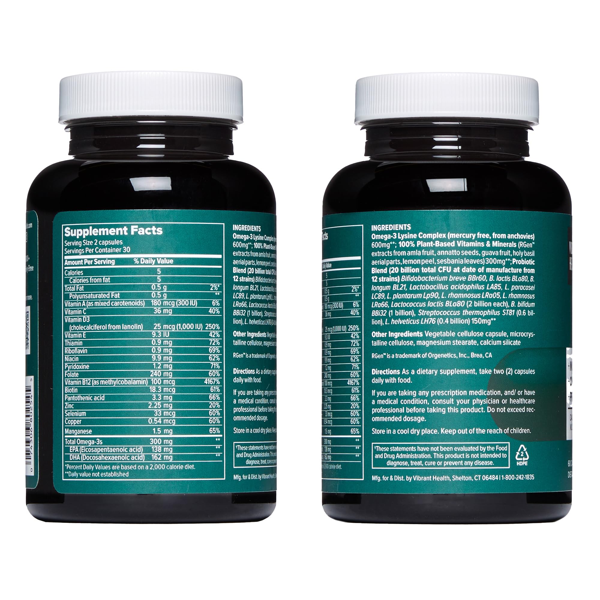 Complete probiotic formula with vitamins