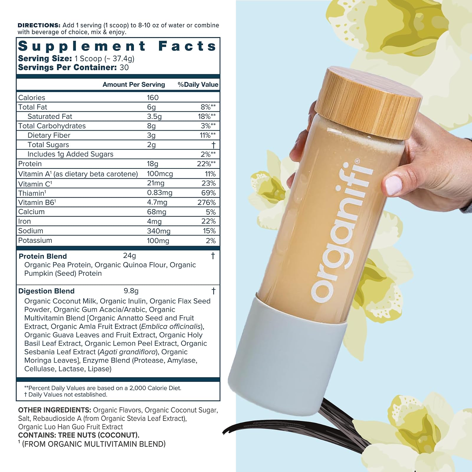 Complete protein vanilla for smoothies