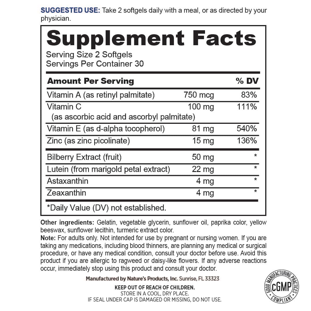 Complete zeaxanthin formula for vision support