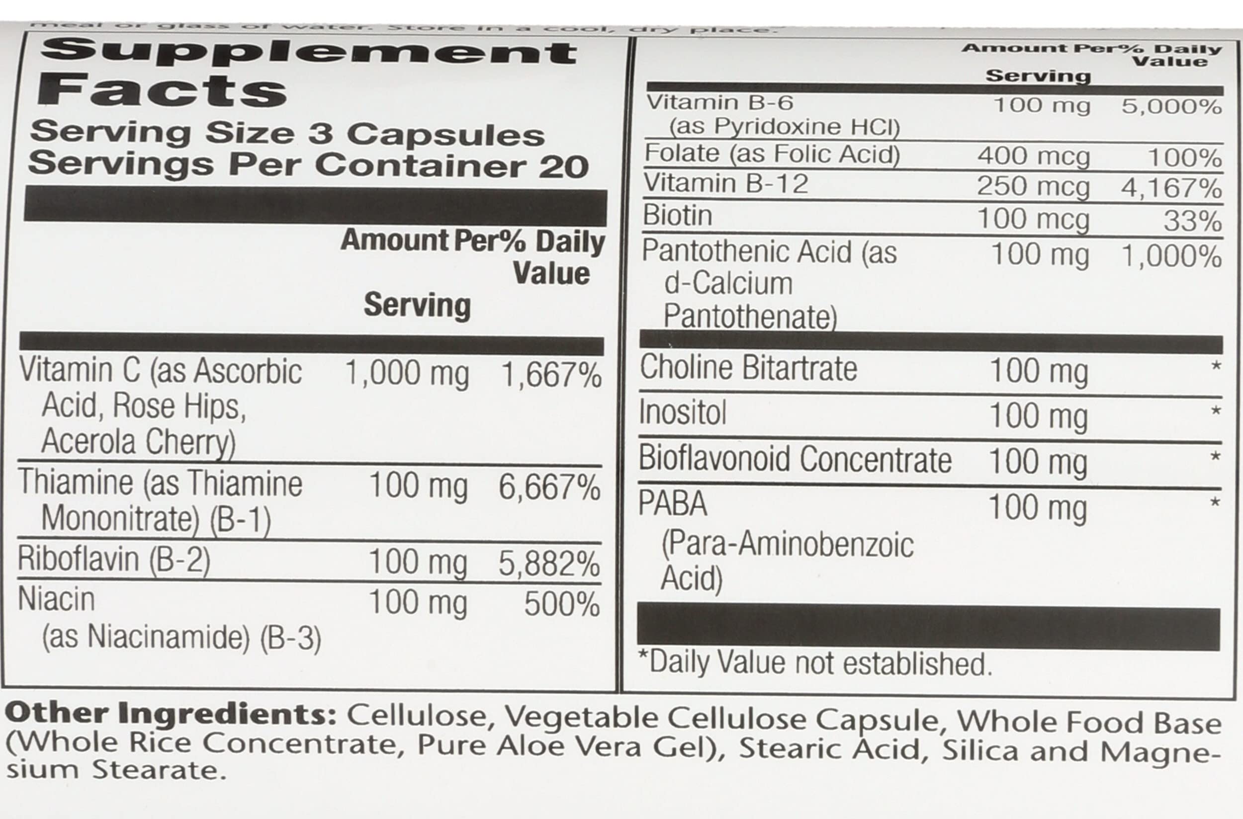 comprehensive B vitamin complex