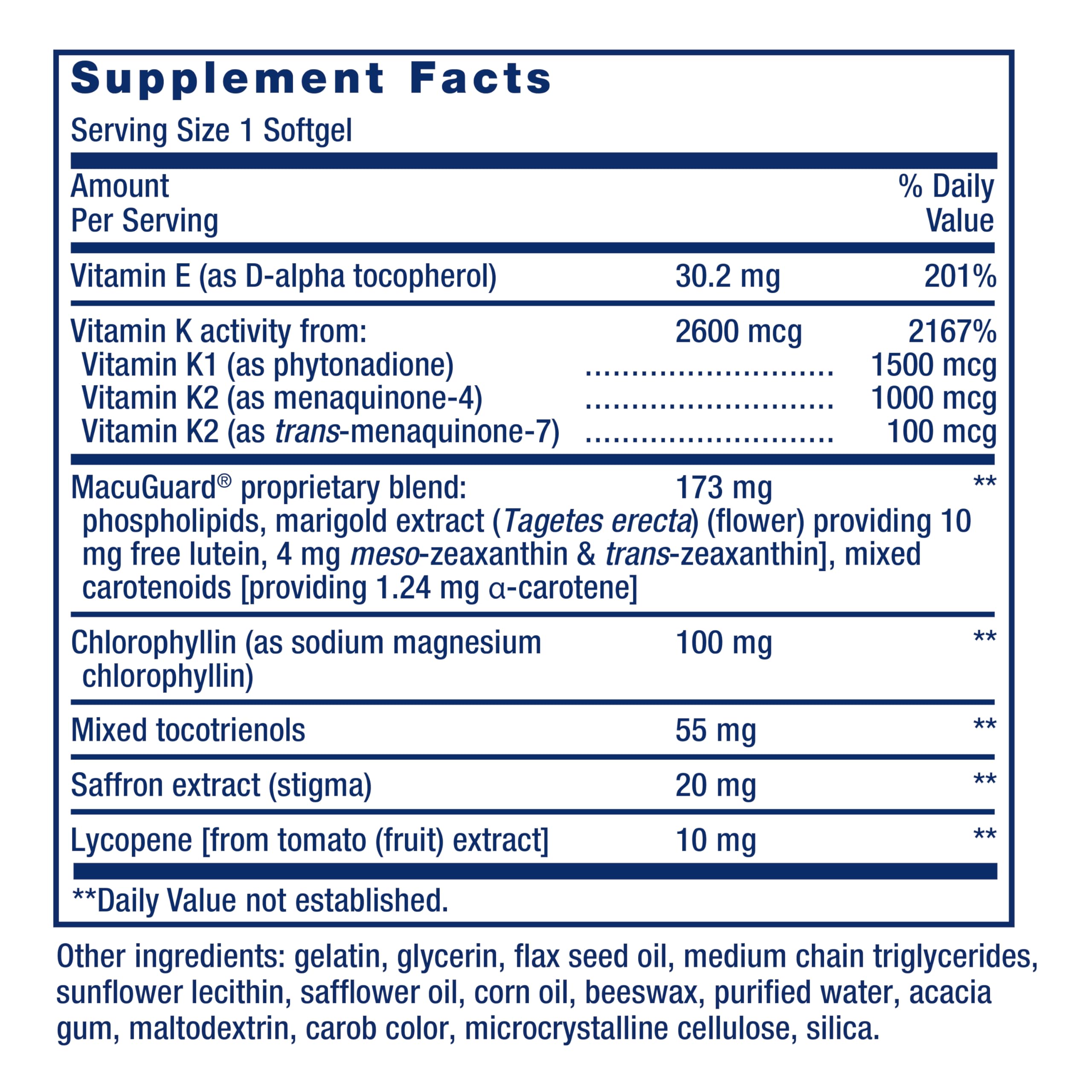comprehensive blended vitamin & mineral support