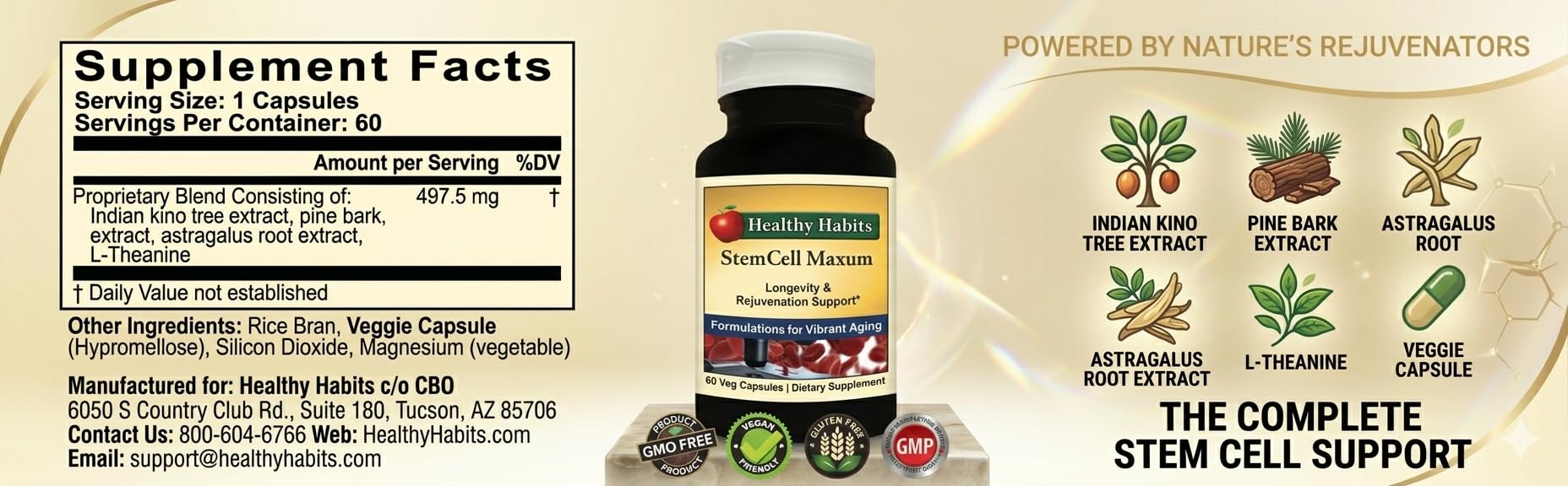 comprehensive blended vitamin support