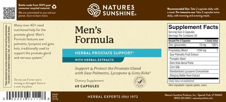 comprehensive male health formula