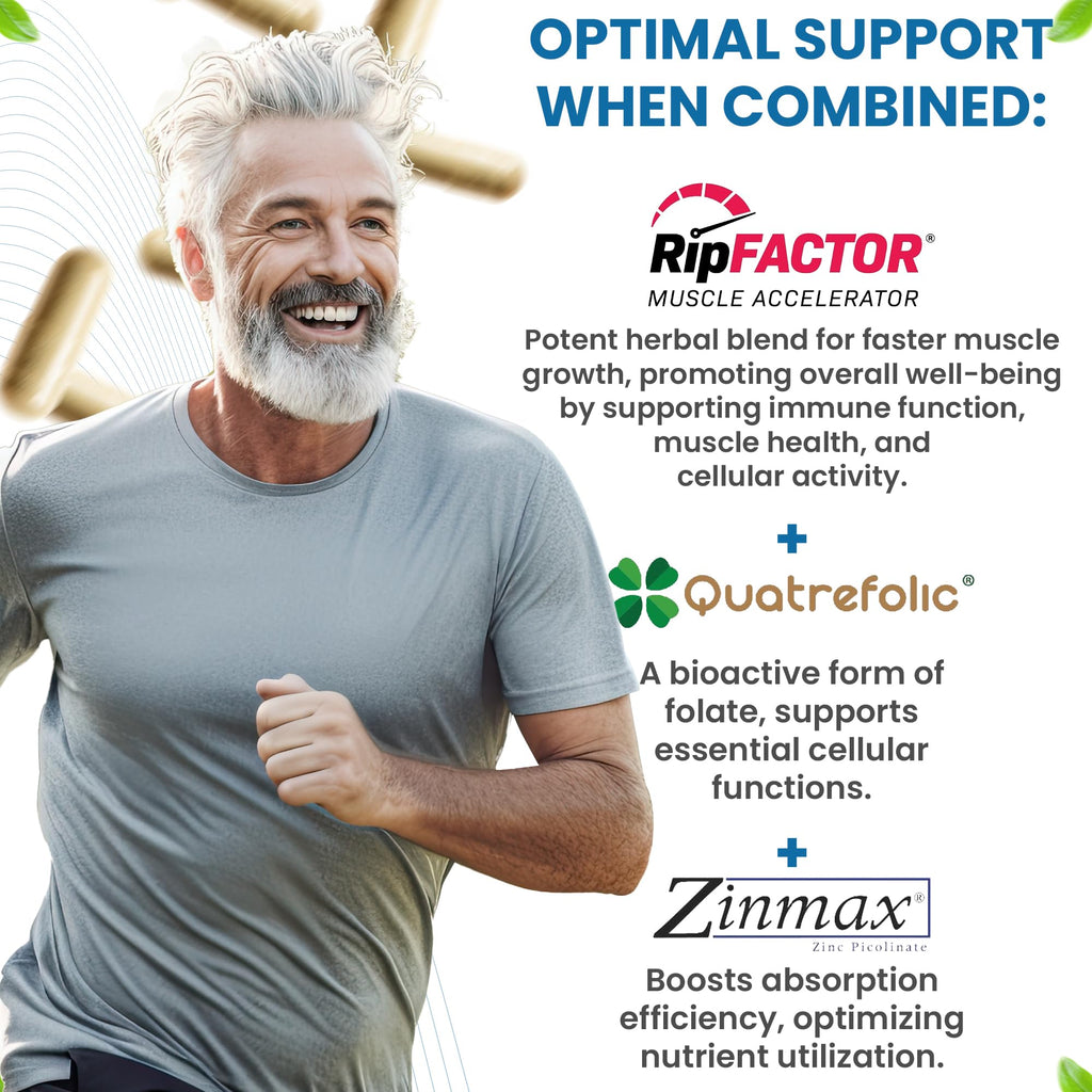 Comprehensive men's health supplement with folate