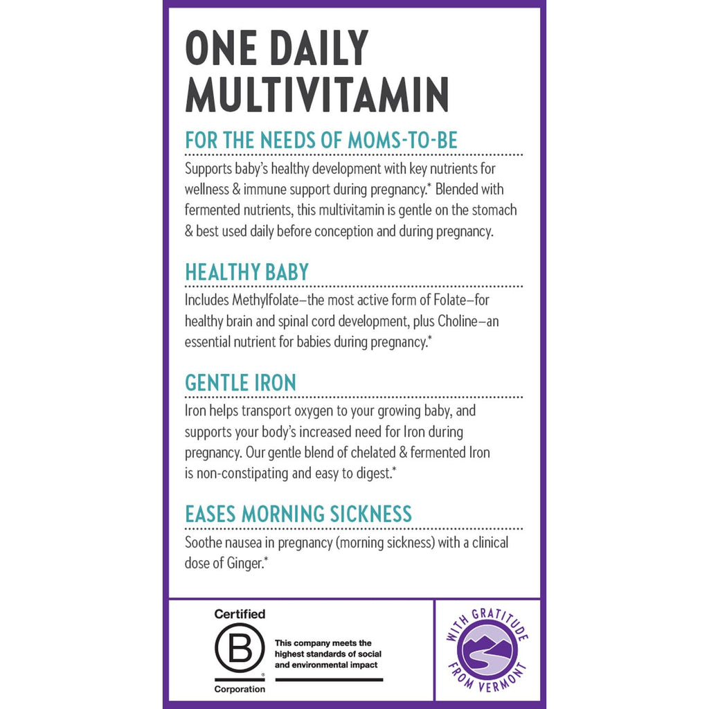 Comprehensive prenatal multivitamin with DHA