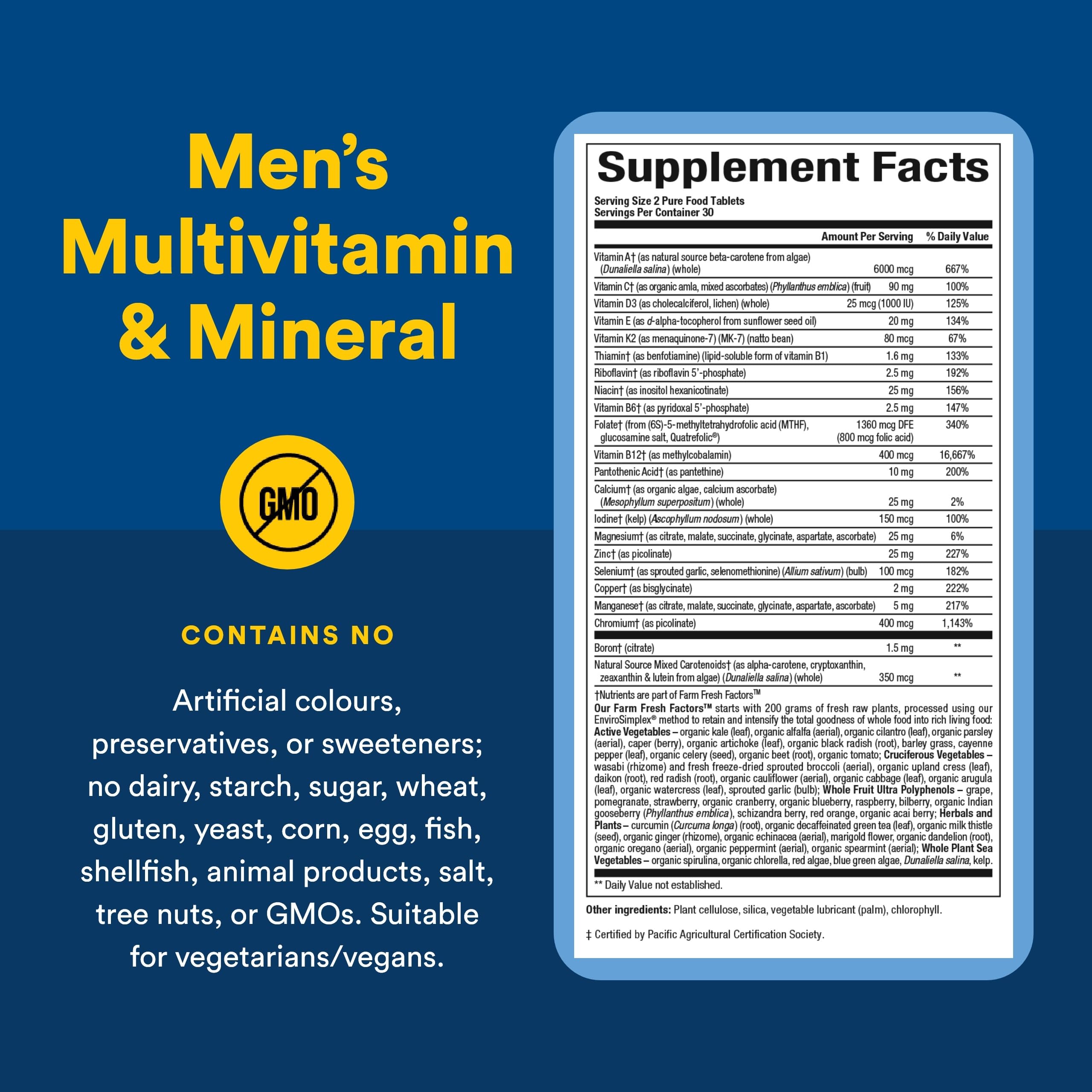 comprehensive vitamin and mineral blend