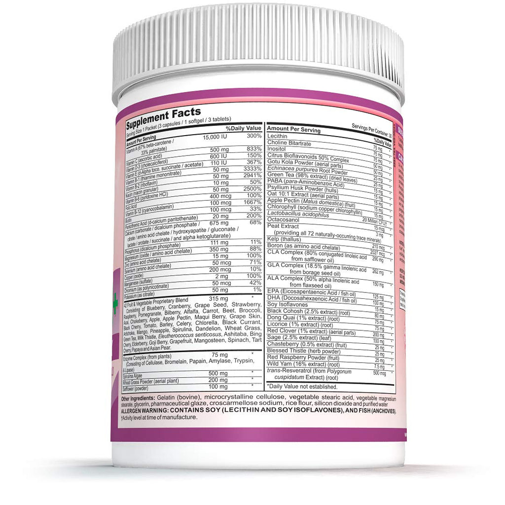 comprehensive vitamins for active women