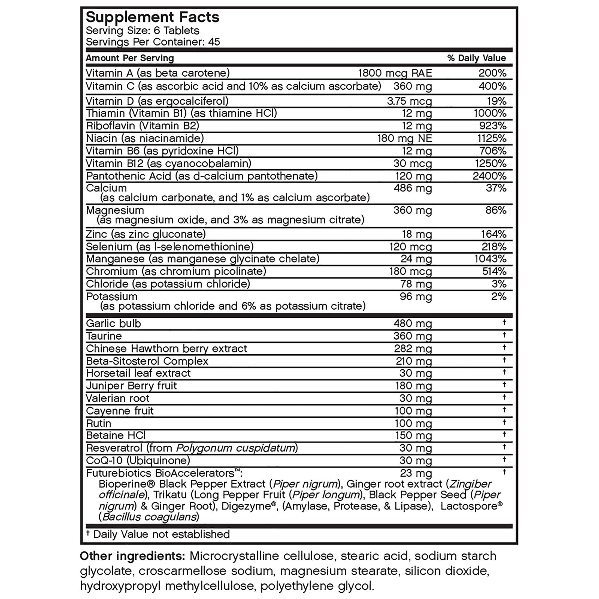 comprehensive vitamins for overall health