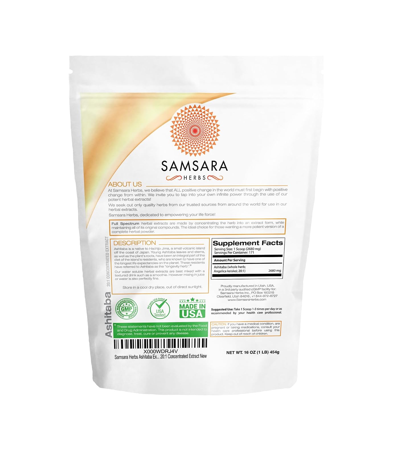 concentrated Ashitaba mushroom supplement