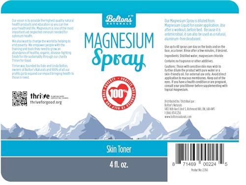 concentrated magnesium spray for stress relief